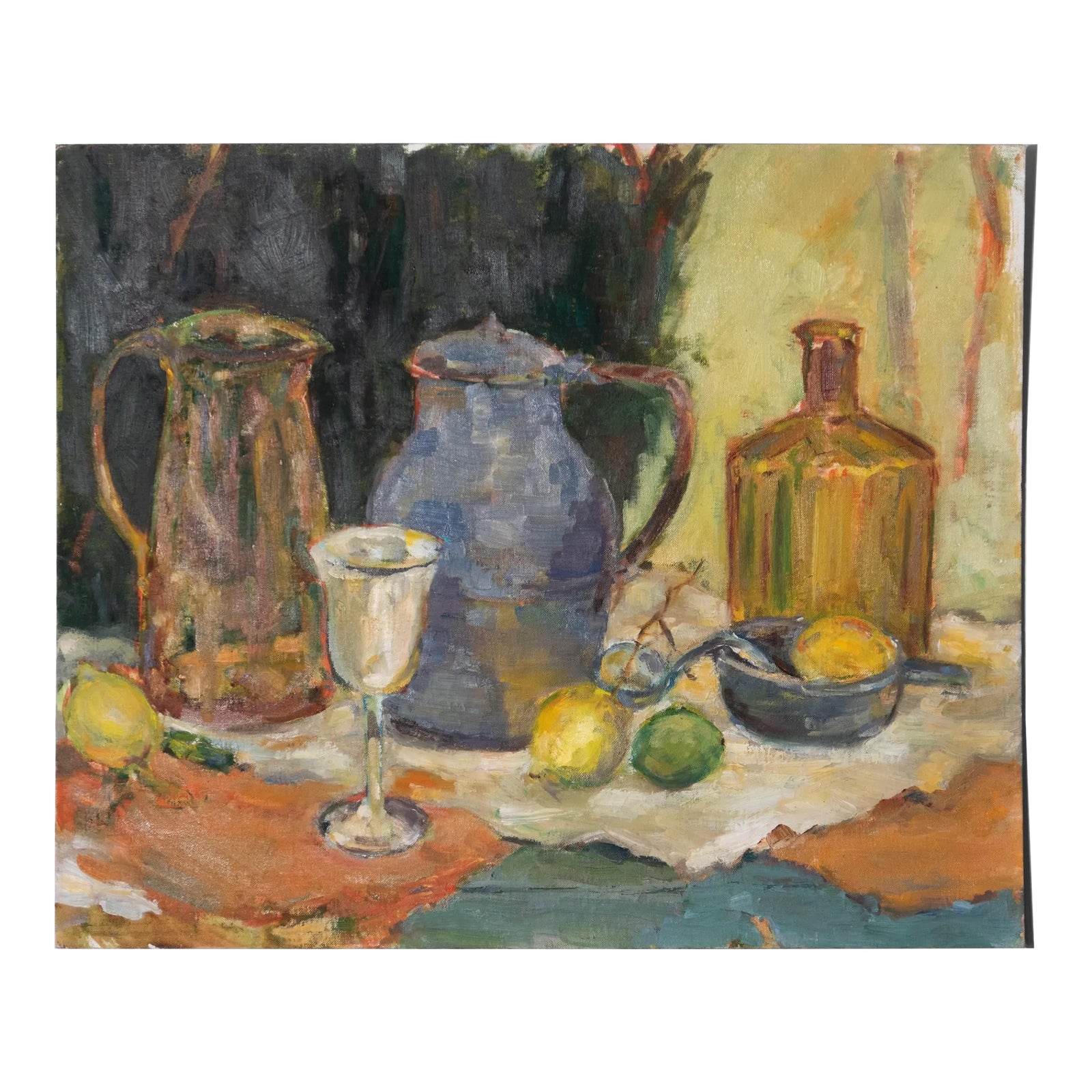 1990s Vintage Still Life Oil Painting by Unknown Artist | Chairish