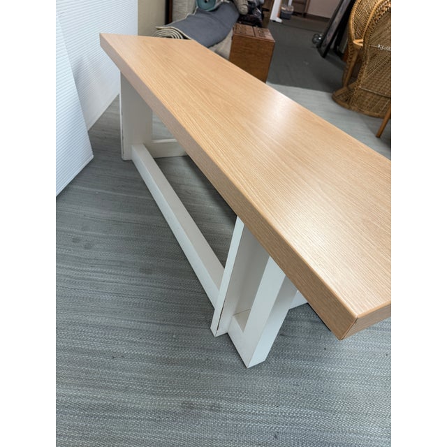 Contemporary Two Toned Bench Seat | Chairish