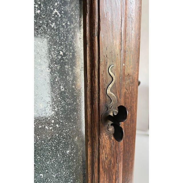 Antique Clock Hood Converted Glass Front Display Curio Cabinet | Chairish