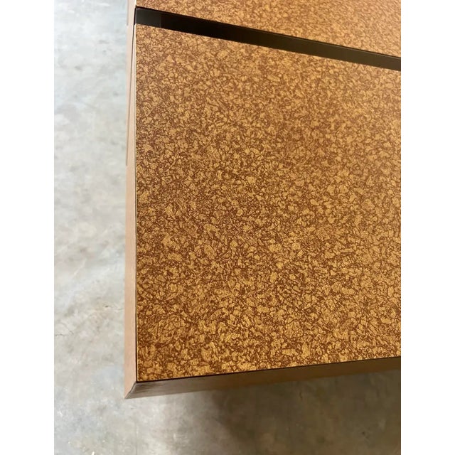 Postmodern Faux Tortoise Shell - Cork Laminate Finish Square Coffee ...