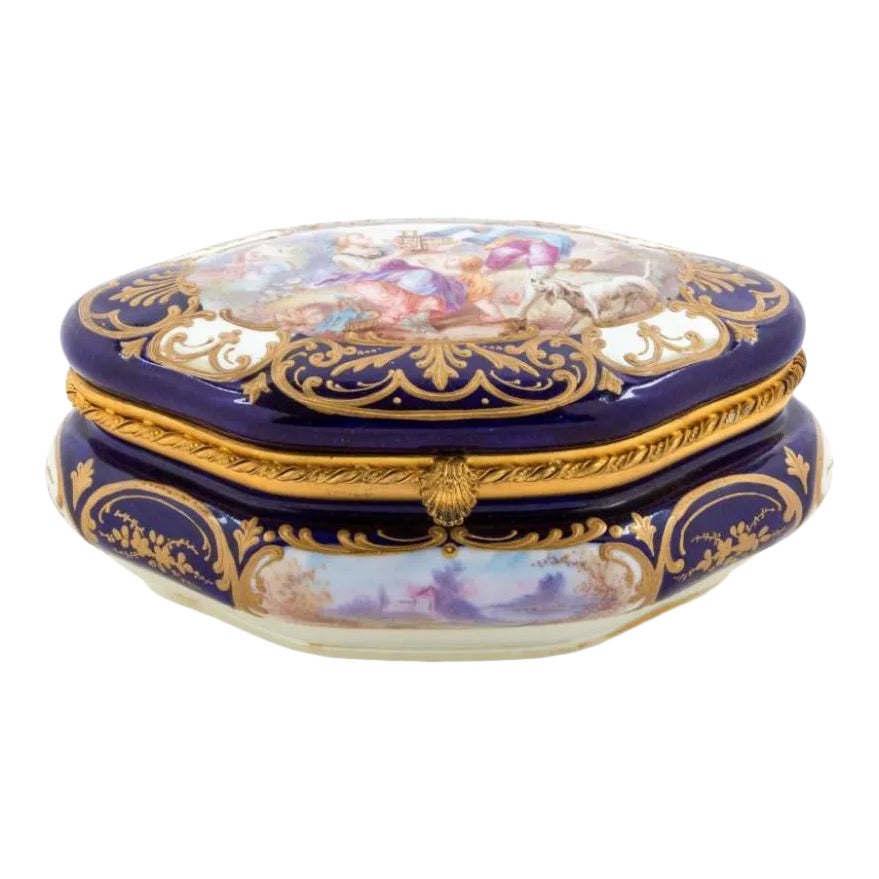 19th Century French Sevres Porcelain Box | Chairish