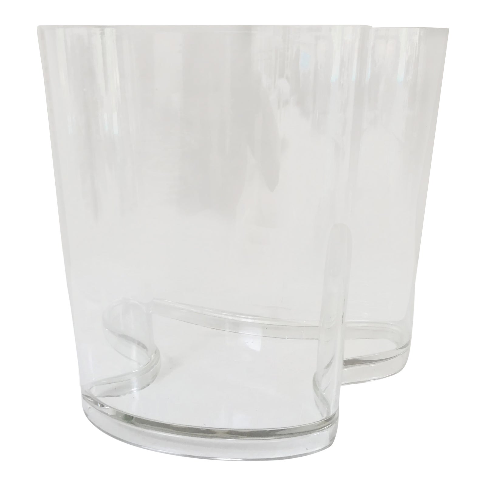 Guzzini Italy Lucite Large Organically Shaped Vase | Chairish