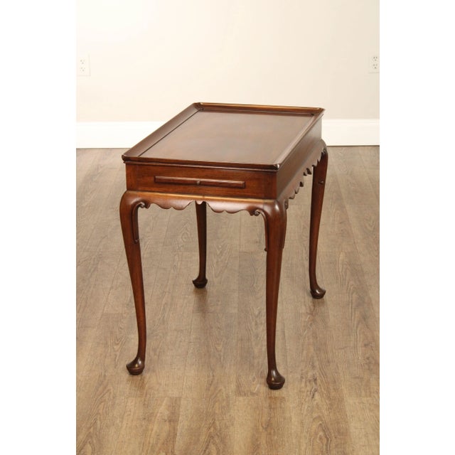 Kittinger Williamsburg Restoration Queen Anne Mahogany Tea Table | Chairish