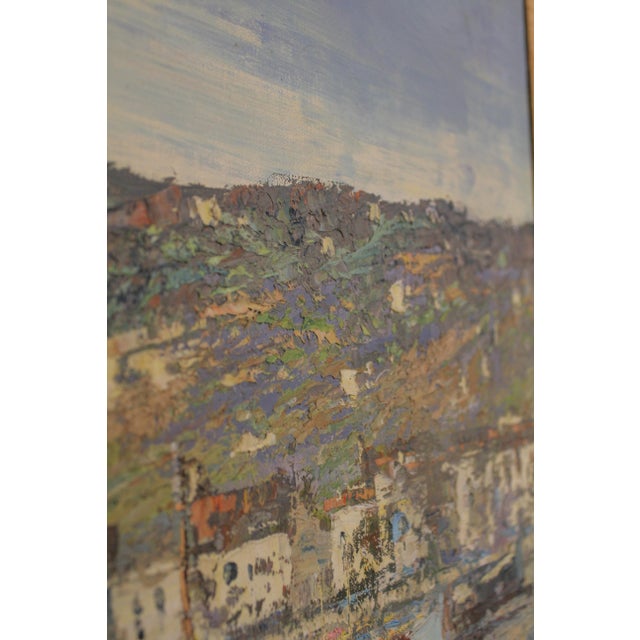 Marcel Dupre Artist Signed Oil Painting on Canvas ~ Boats | Chairish