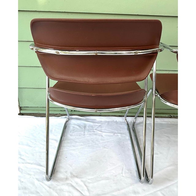 1970s Chrome Acton Stacker Office Chairs - a Pair | Chairish