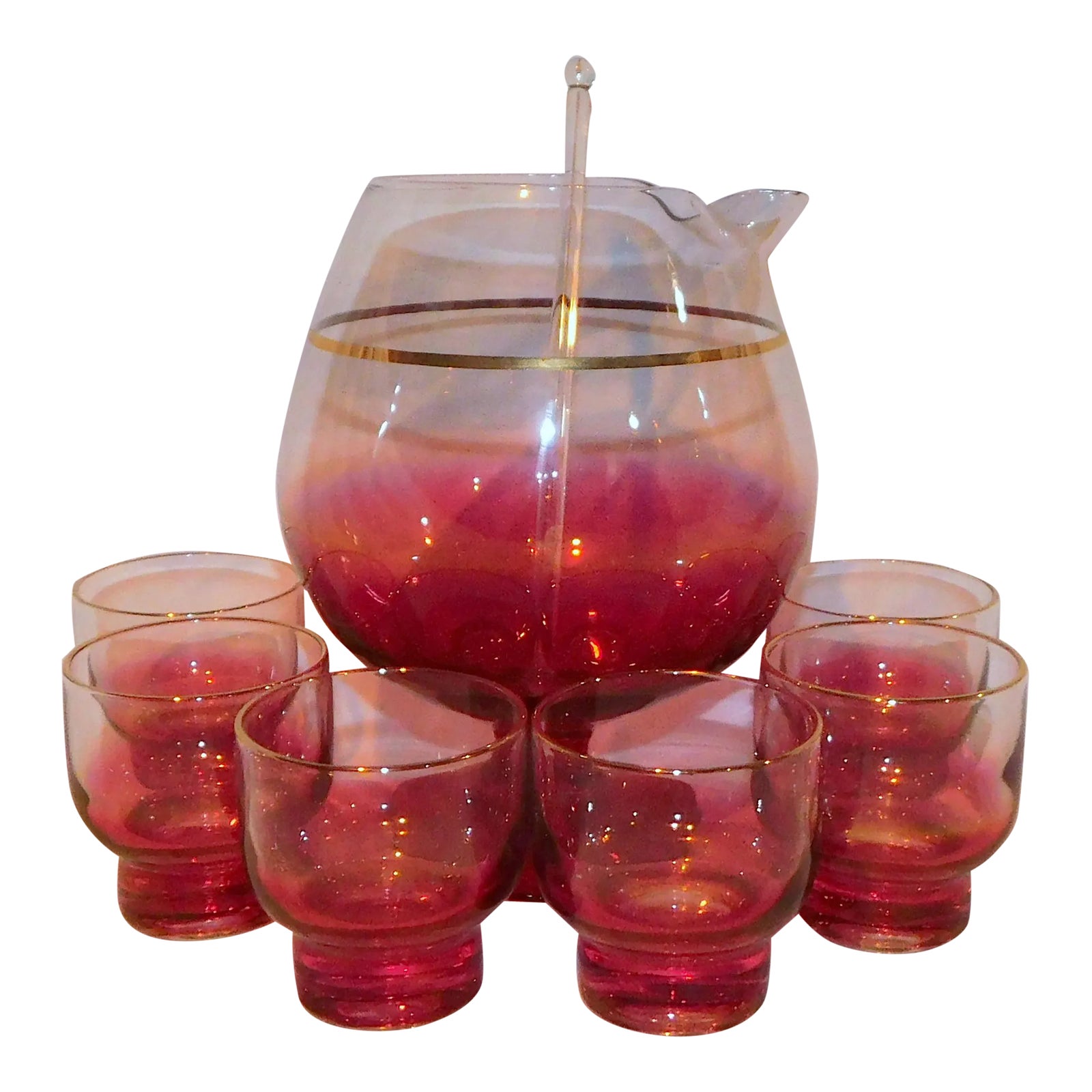 1960s Blendo Martini Set- 8 Pieces | Chairish