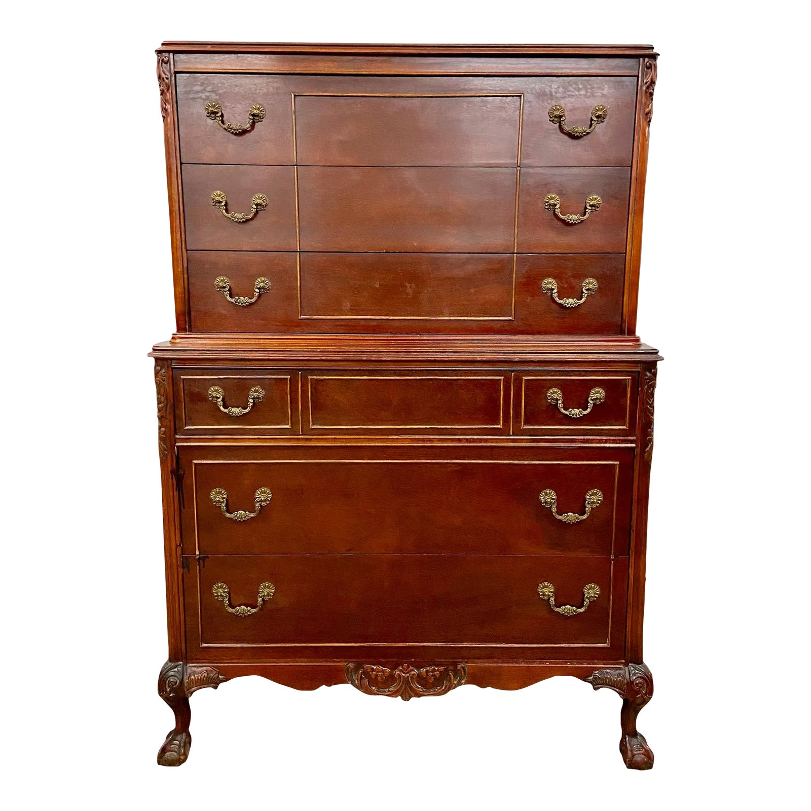 Vintage Chippendale Style Chest in Chest | Chairish