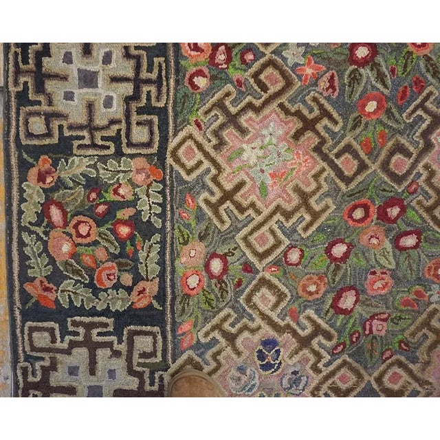 Early 20th Century American Hooked Rug | Chairish
