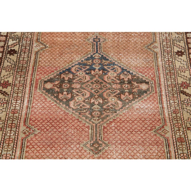 Antique Persian Hamadan Medallion Wool Rug With Rust Color | Chairish