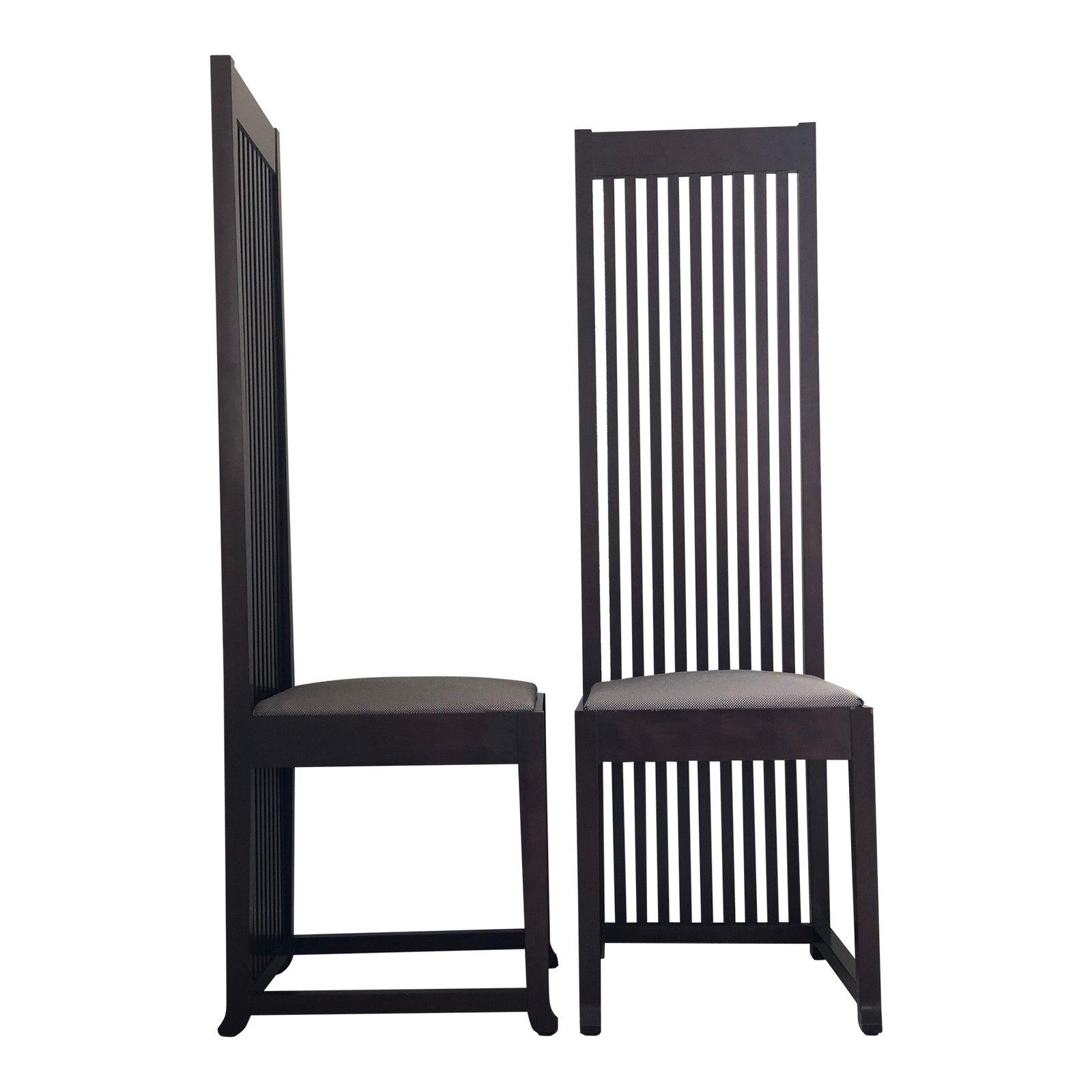 A Pair of Frank Lloyd Wright Robie Chairs for Cassina Italy 1986 | Chairish