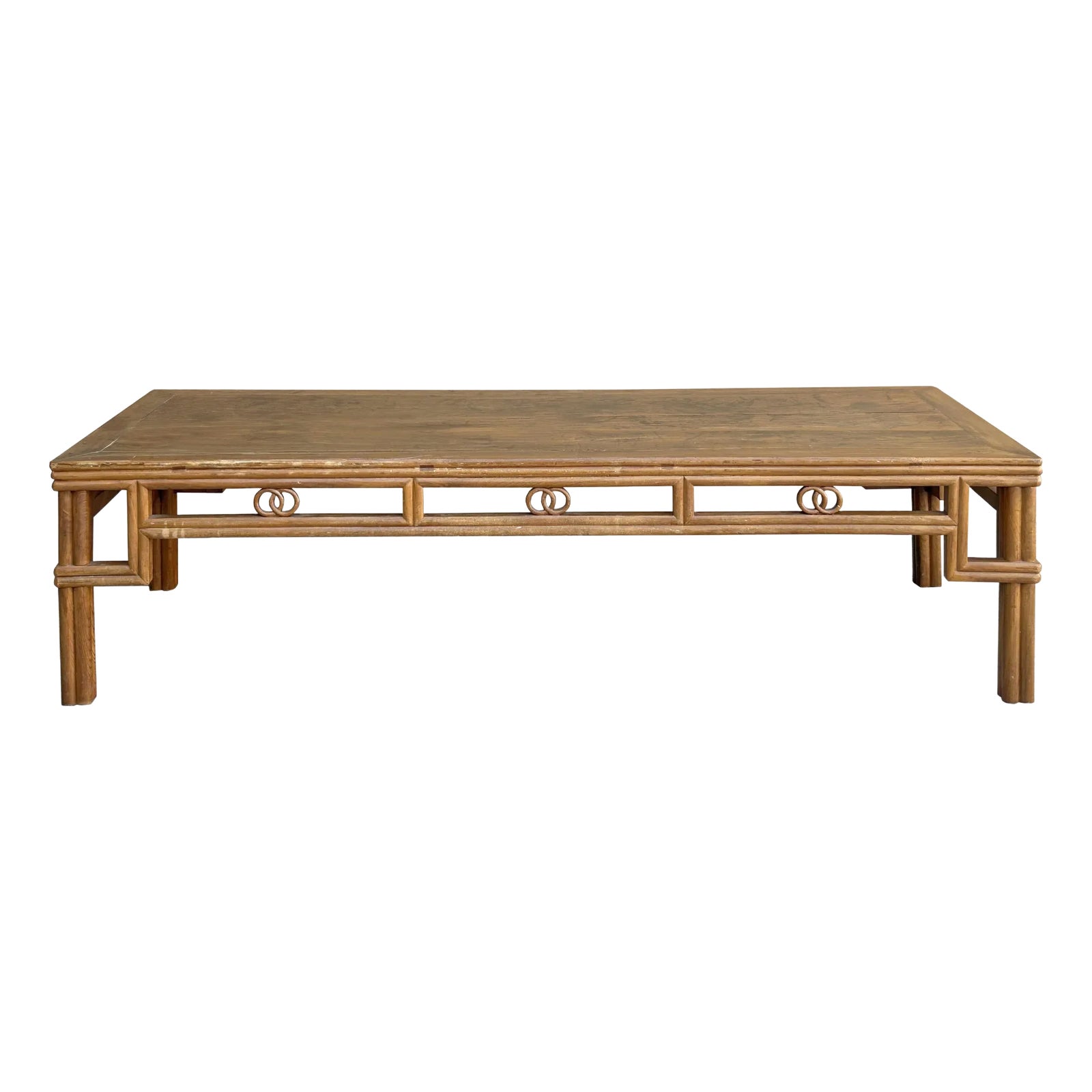 Vintage Chinese Simple Ming Style Coins Apron Rectangular Coffee Table ...