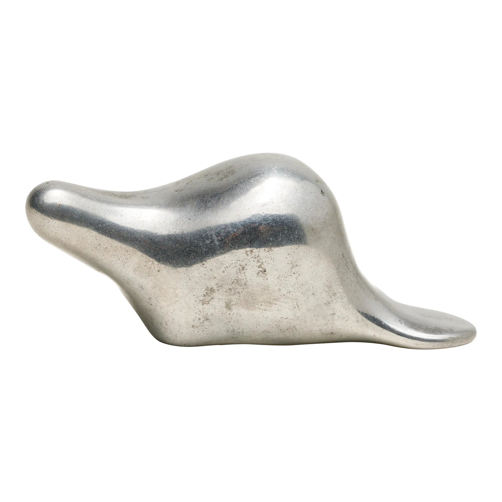 Mid-Century Modern Hoselton Polished Aluminum Abstract Beaver Figurine ...