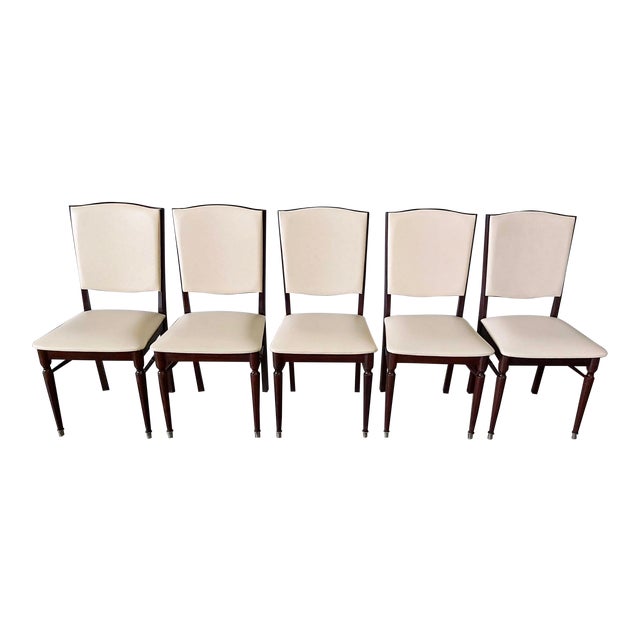 Vintage Danish Mid-Century Modern Square Back Dining Chairs - Set of 5 ...
