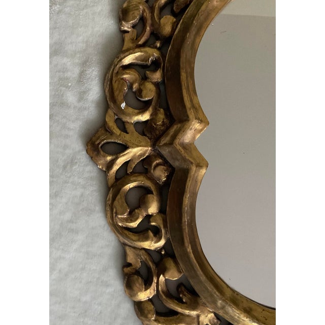 Circa 1920s Vintage Italian Carved Wood Gold Gilt Frame Wall Mirror ...