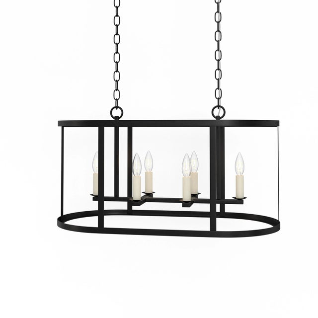 Bryant 6-Light Linear Geometric Chandelier | Chairish