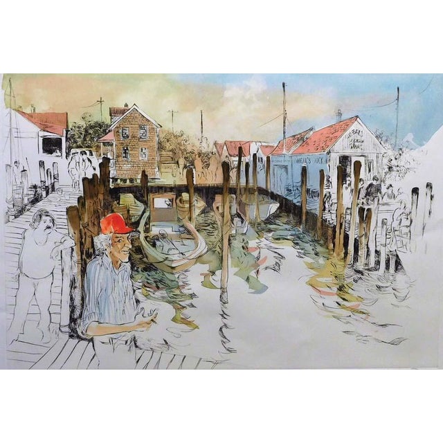 William Papas "Ocracoke, North Carolina" Hand Painted Artwork Marina ...
