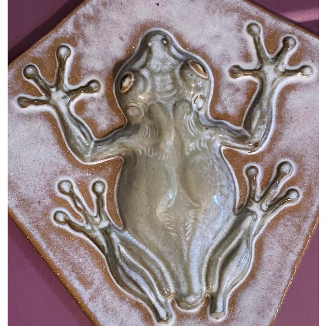 Tree Frog Life Study Red Clay Tile an Original Signed by Ku Restoraton ...