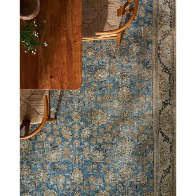 Antique Persian Tabriz Area Rug | Chairish