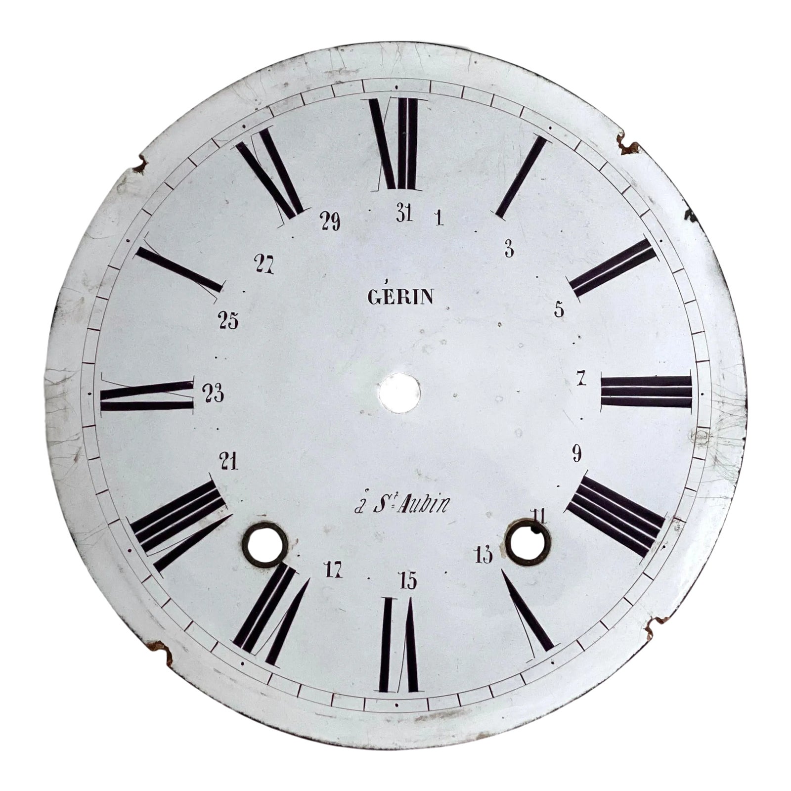 Antique French Enamel Clock Face | Chairish