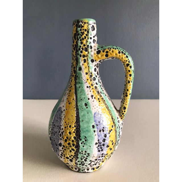 Clemens & Huhn, Dekor Goldhelm Bunt, Fat Lava Vase Model 311/15, Circa ...