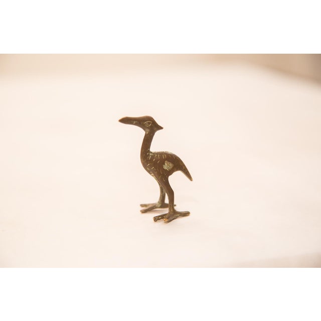 Vintage Secretary Bird Bronze Gold Weight | Chairish
