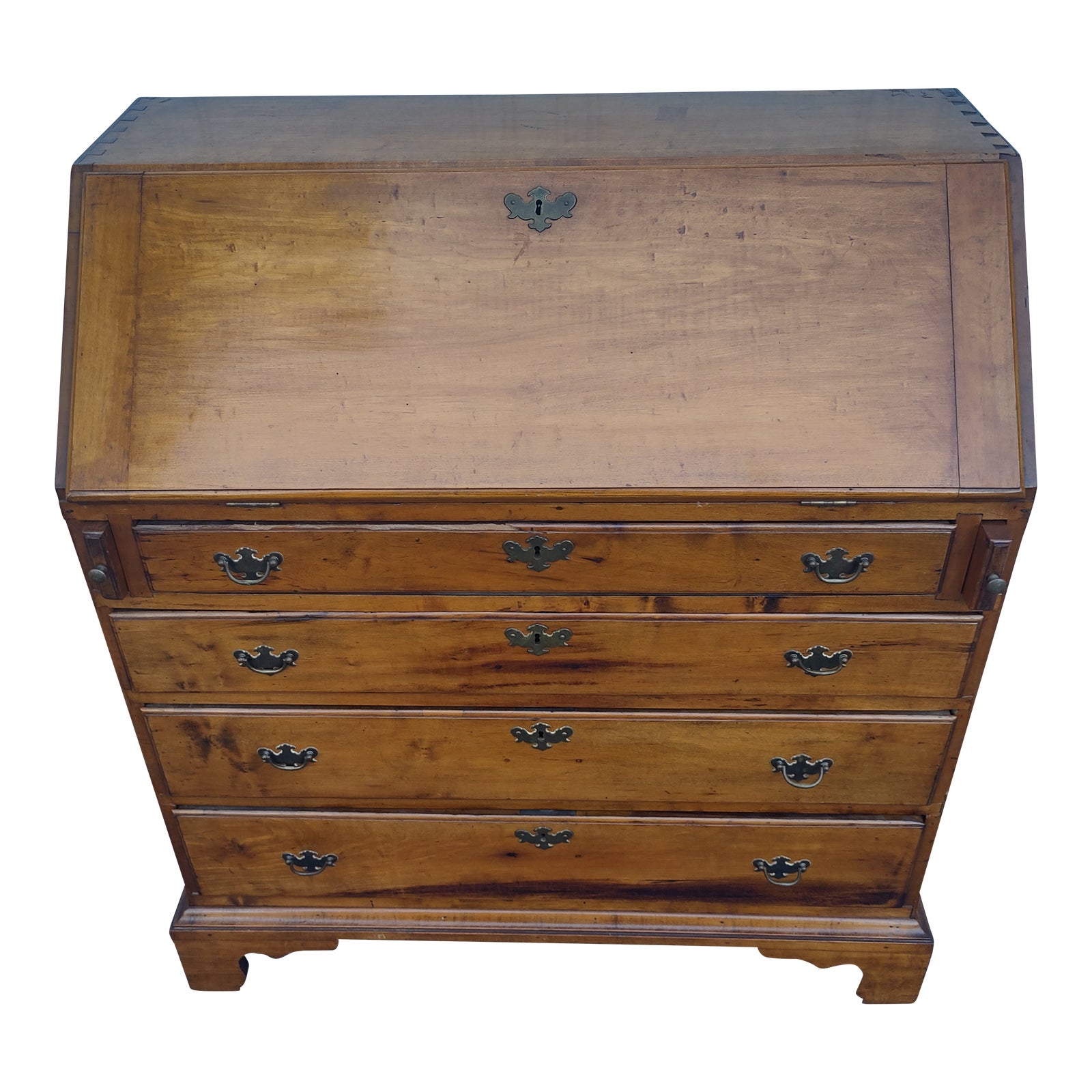 Period Maple Slant Front Desk 1820's | Chairish