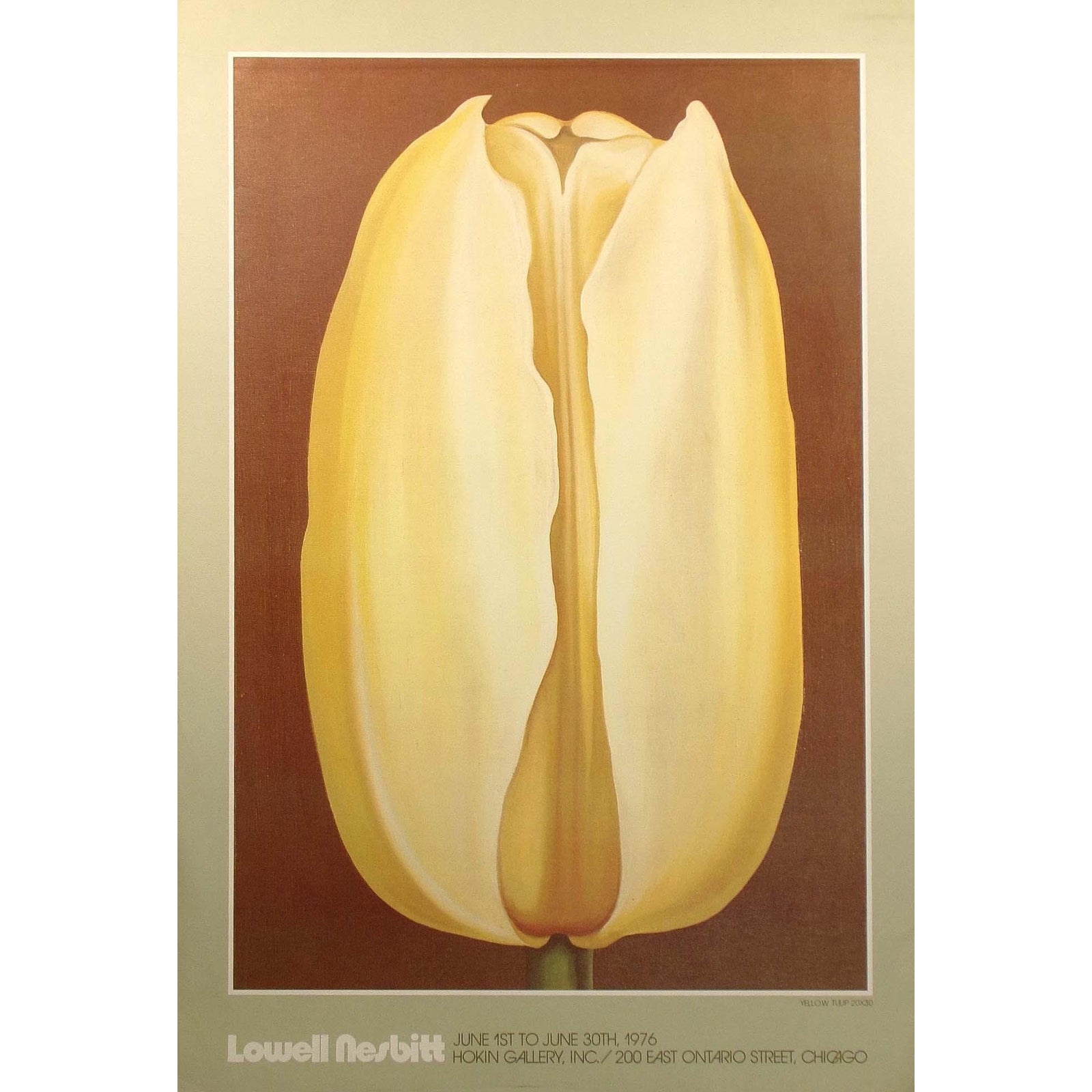 1976 Lowell Nesbitt Chicago Floral, Tulip Art Show Poster | Chairish