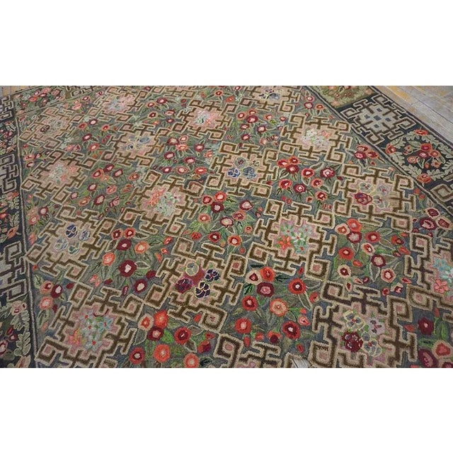 Early 20th Century American Hooked Rug | Chairish