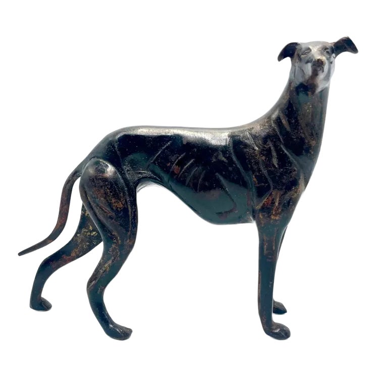 Vintage Whippet Cast Iron Figure, 1960s | Chairish