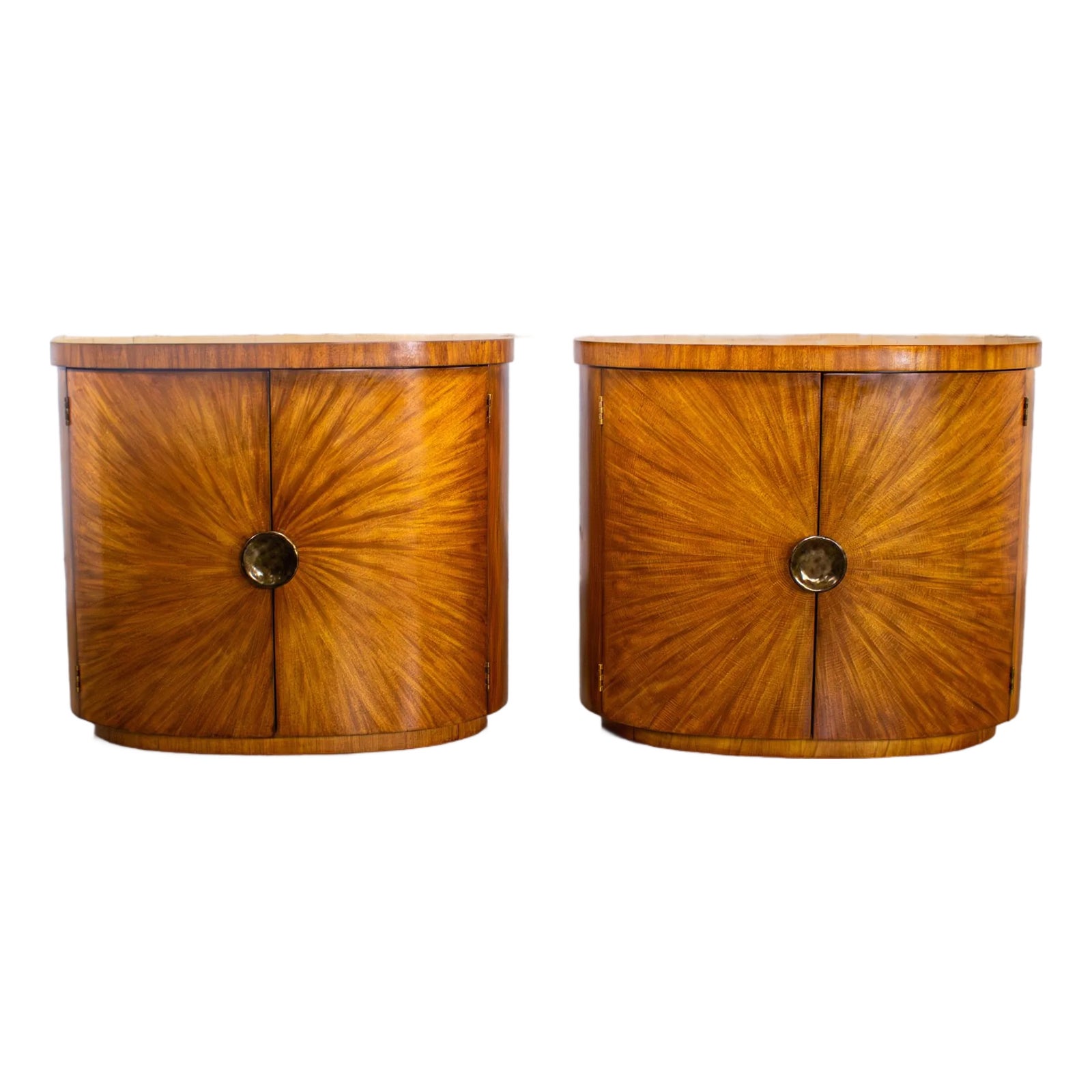 Late 20th Century Modern to Art Deco Revival Pair Arbus Oval ...