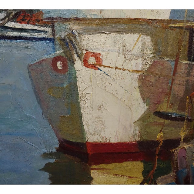 Robert Caples - Fishing Boats - Oil Painting | Chairish