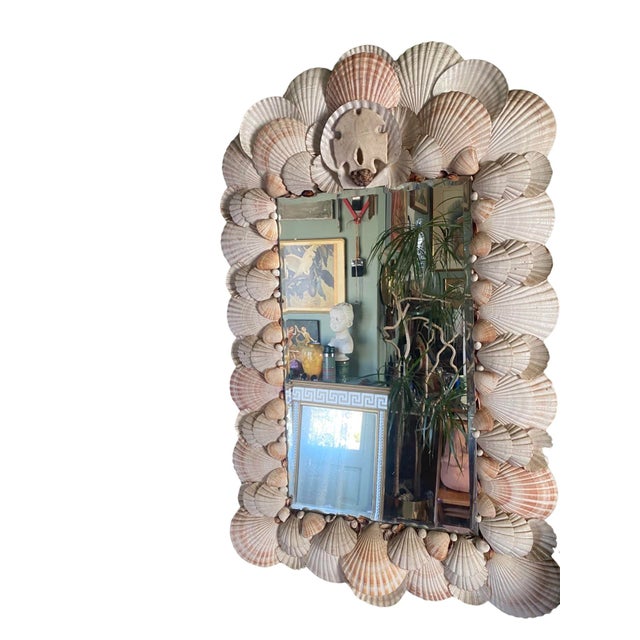 Large Vintage Shell Wall Mirror, Circa 1970’s | Chairish
