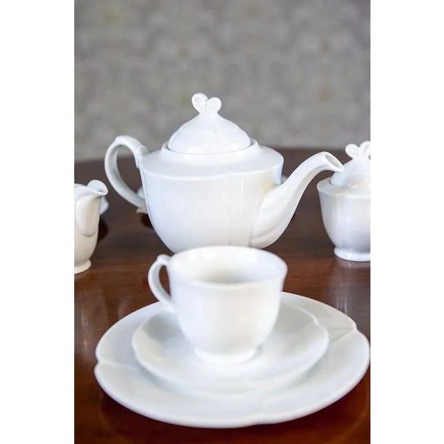 New Porcelain Bogucice Tea Set for 6 People - Perla White- 15 Pieces ...