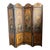 1900s Ancient Folding Wooden Screen Painted With Bucolic Scenes | Chairish