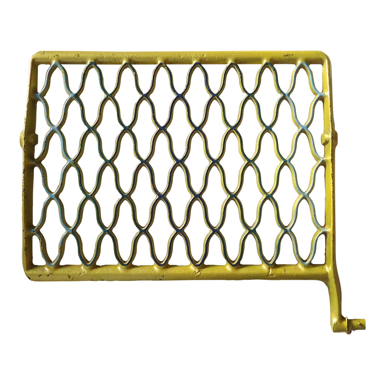 Folk Art Antique Painted Sewing Machine Treadle Object | Chairish