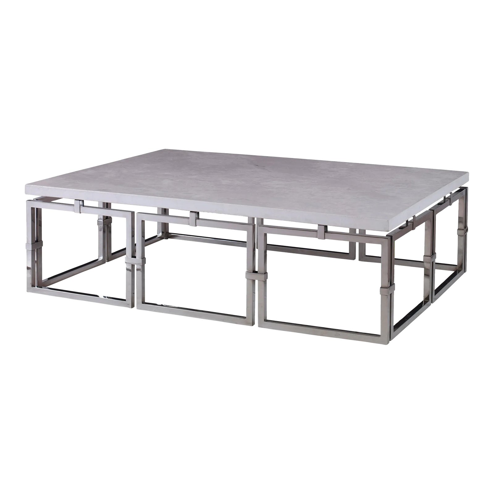 Century Furniture Links Cocktail Table, Stainless Steel | Chairish