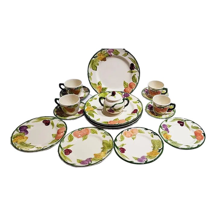 Vintage Franciscan Fresh Fruit Dinnerware - Service for 4 | Chairish