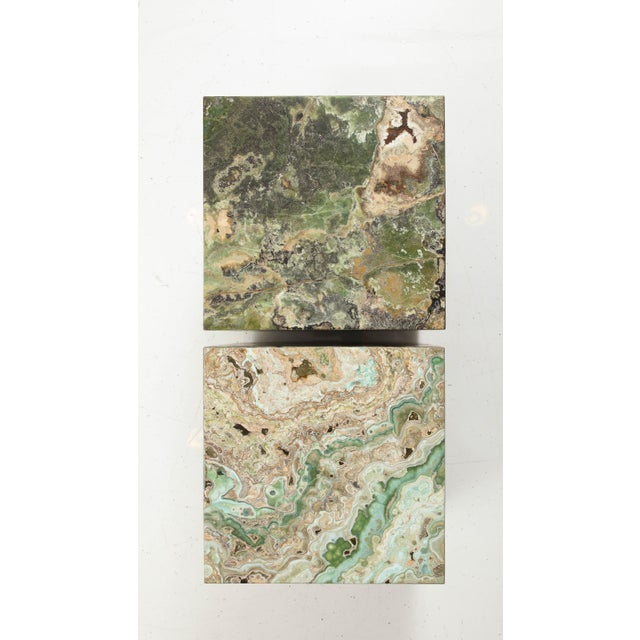 Spectacular Honed Onyx Cube Tables - A Pair | Chairish Spectacular Honed Onyx Cube Tables - A Pair | Chairish