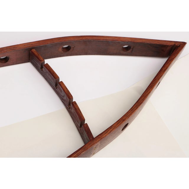 Late 20th Century Wishbone Wine Barrel Stave Glass Rack | Chairish