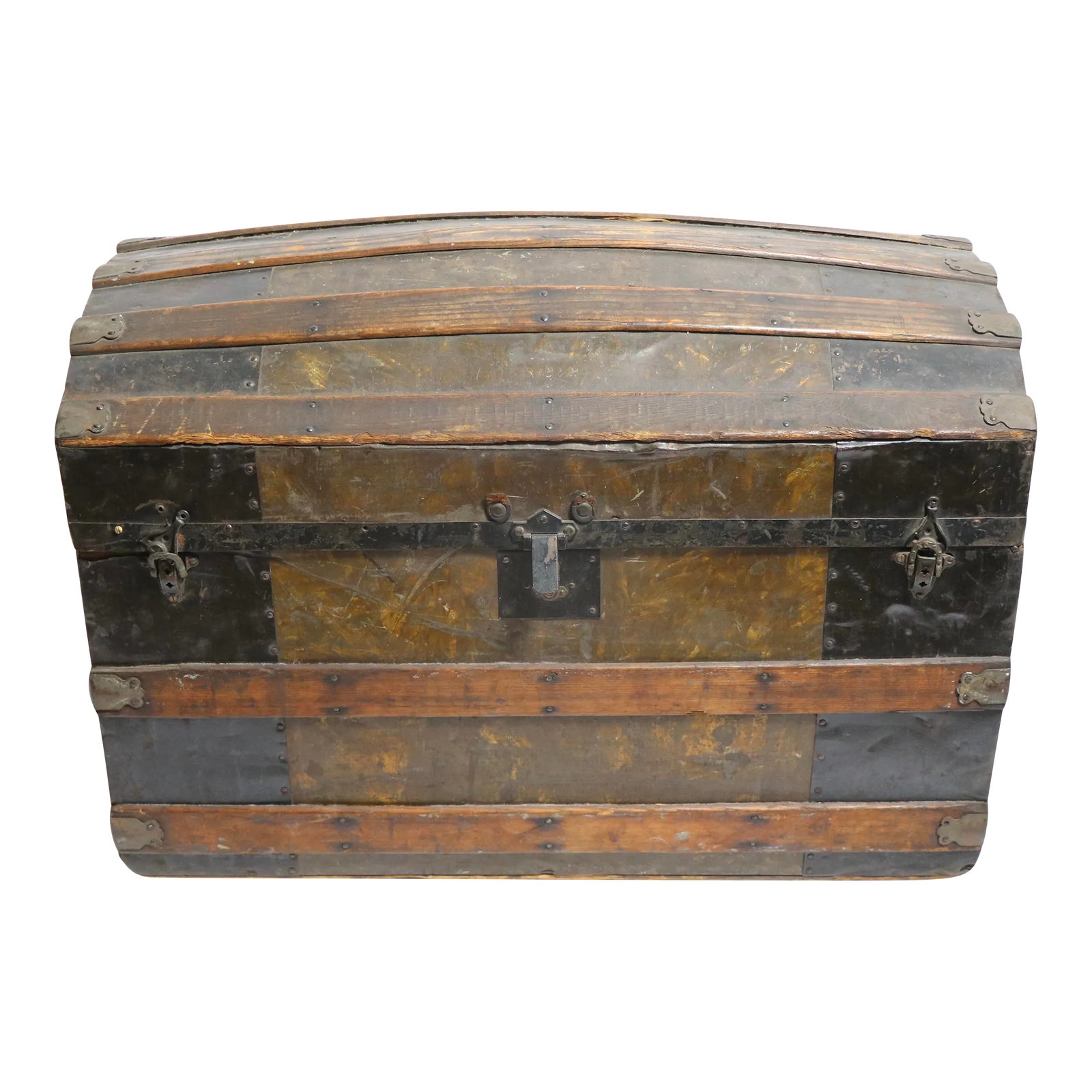 Antique American Dome Top Trunk | Chairish