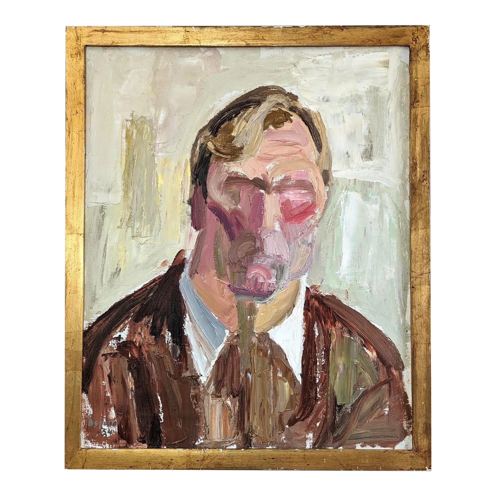 Mid-Century Modern "Portrait of a Troubled Soul" Vintage Swedish ...