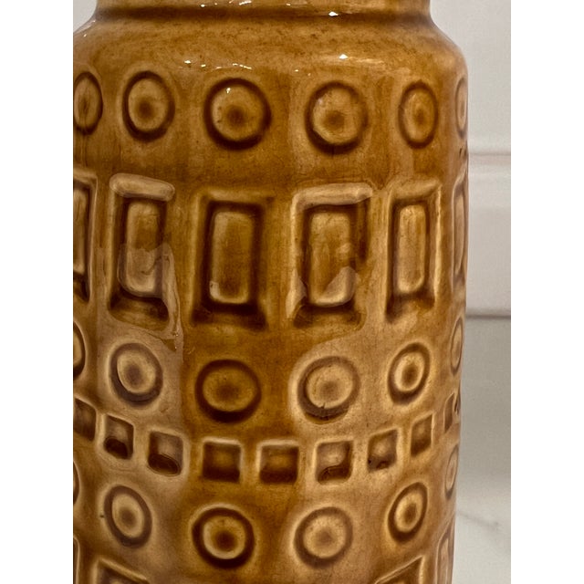 1960s Scheurich Inka West Germany Brown Ceramic Vase | Chairish