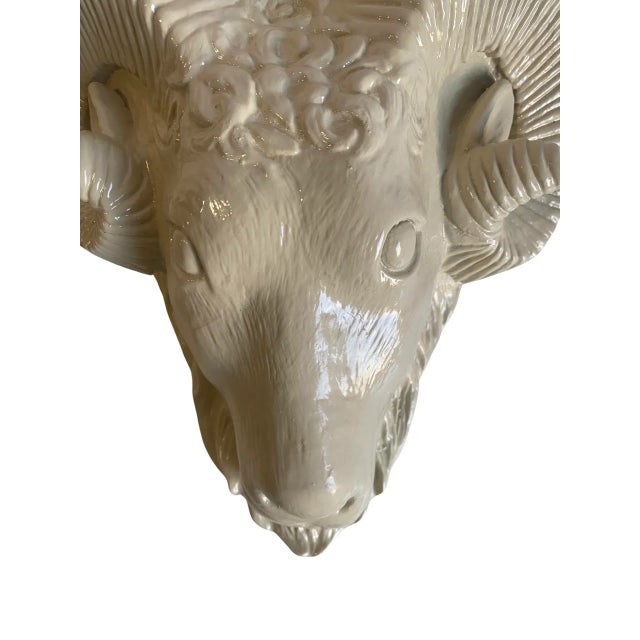Vintage Composite Rams Head Wall Shelf, Circa 1980’s | Chairish