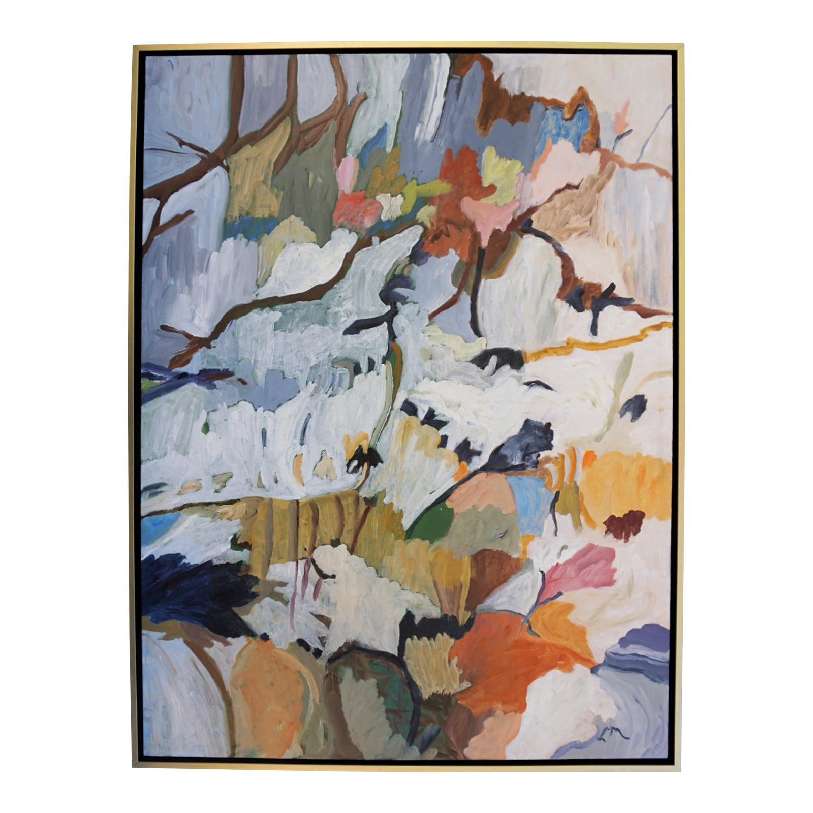 "Spring Forward" Abstract Acrylic Painting by Laurie MacMillan, Framed ...