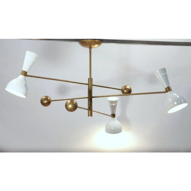 Orbitale Brass Chandelier 3 Rotating Balanced Arms, Stilnovo Style ...