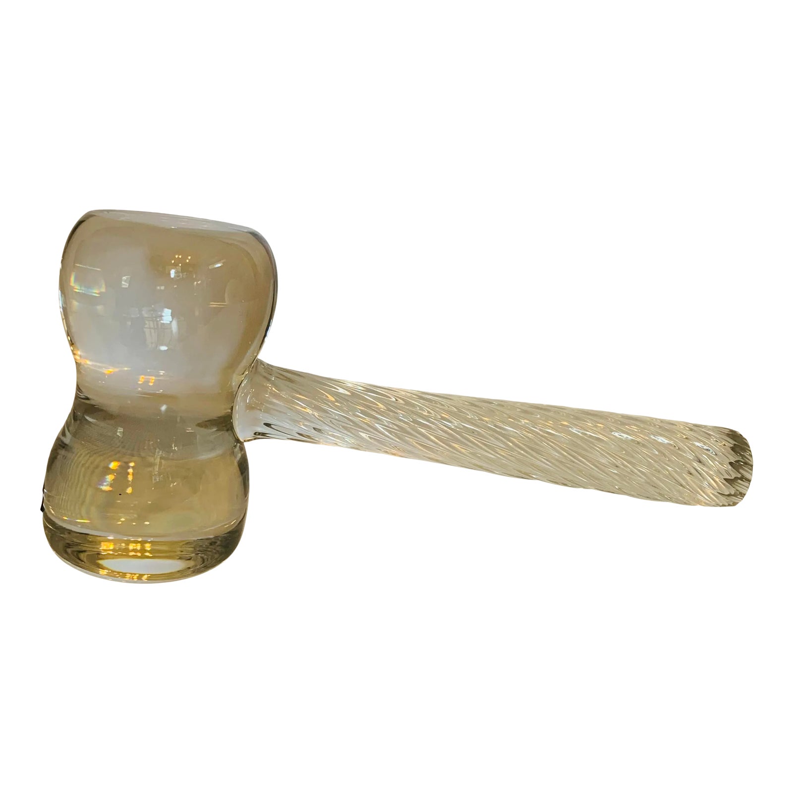 Vintage Val St. Lambert "Don’t Judge This!" Crystal Gavel | Chairish