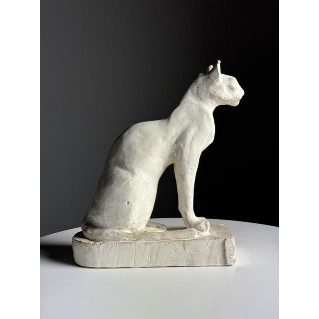 20th Century Plaster Statue of Cat | Chairish