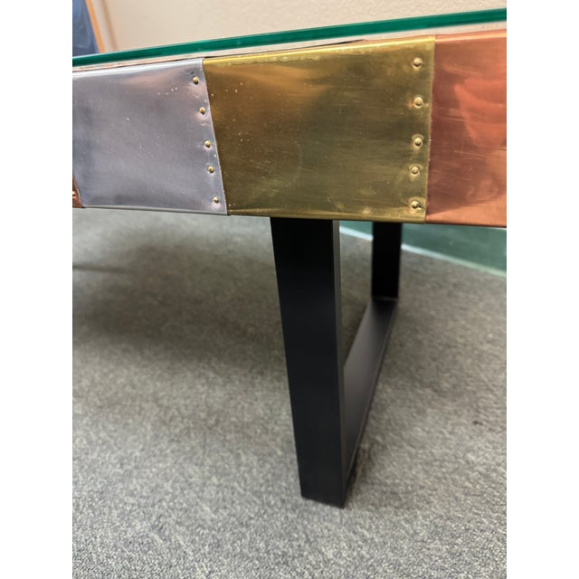 Peter Keresztury Artisan Made Metal Patchwork Coffee Table | Chairish