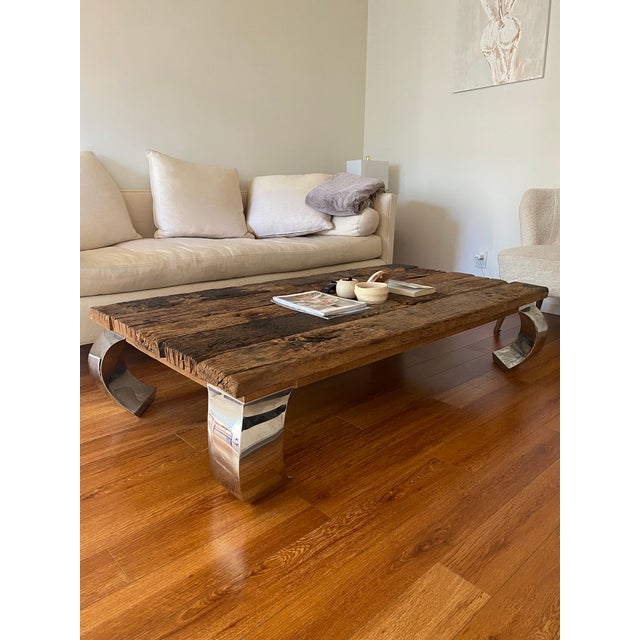 Vintage Railroad Tracks Redesigned Into a Wooden Coffee Table With a ...