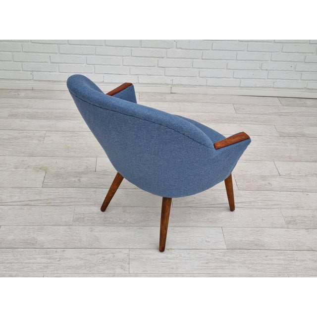 1960s, Danish Design, Lounge Chair, Furniture Wool Fabric, Teak | Chairish